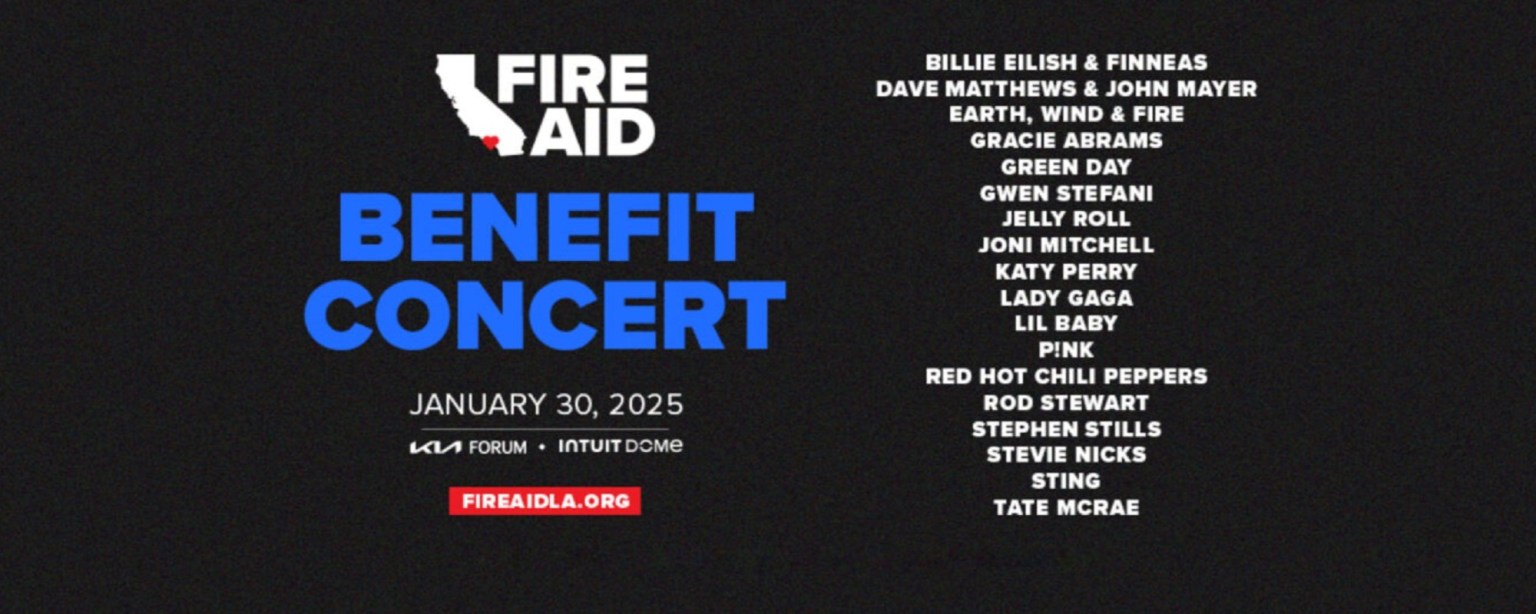 FireAid Benefit Concert Lineups and Venues Announced: Joni Mitchell ...