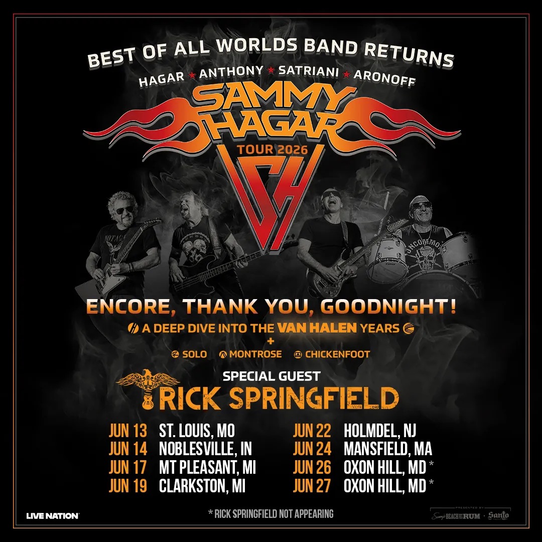 Sammy Hagar Announces Best of All Worlds US Tour 2026 - American Songwriter