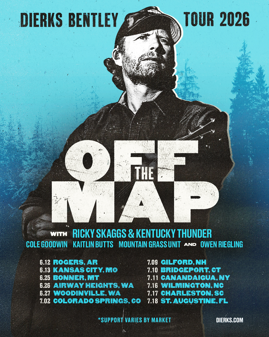 Dierks Bentley Announces Off the Map Tour for 2026